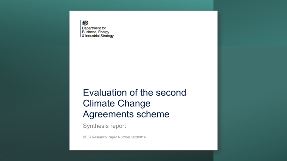 Evaluation of second Climate Change Agreements scheme | CAG Consultants